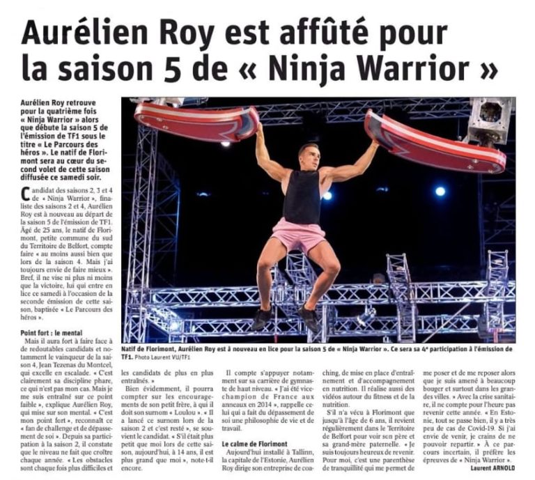 Aurélien Roy, triple finaliste Ninja Warrior - Revivez son parcours complet